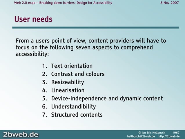 Breaking Down The Barriers: Design for Accessibility | PPT