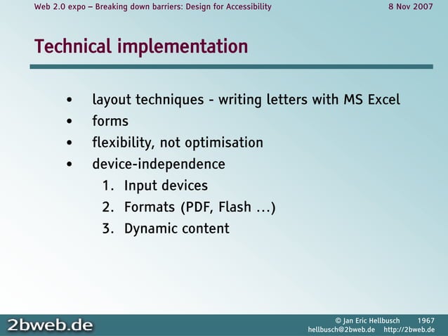 Breaking Down The Barriers: Design for Accessibility | PPT