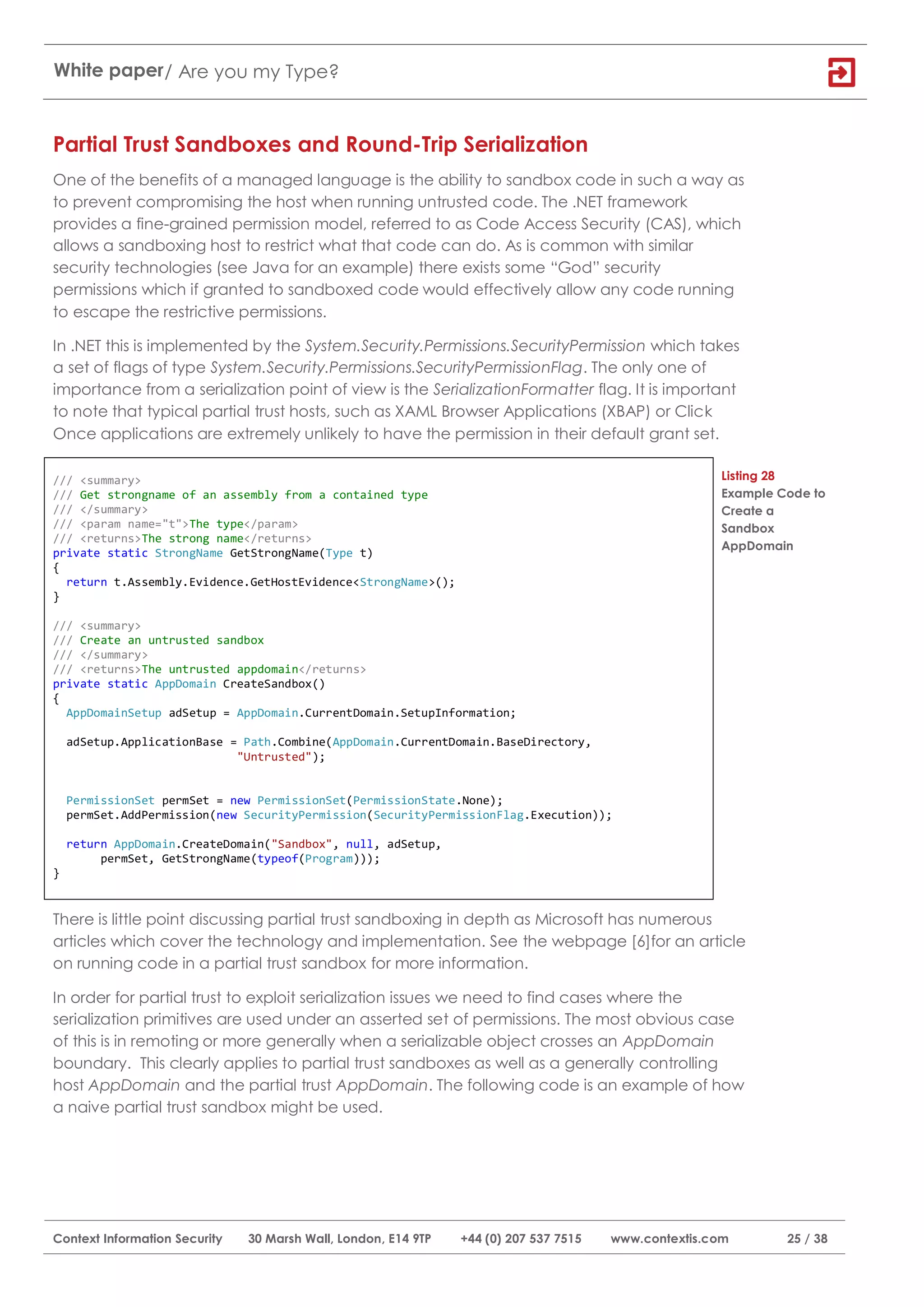 Breaking .net through serialization | PDF