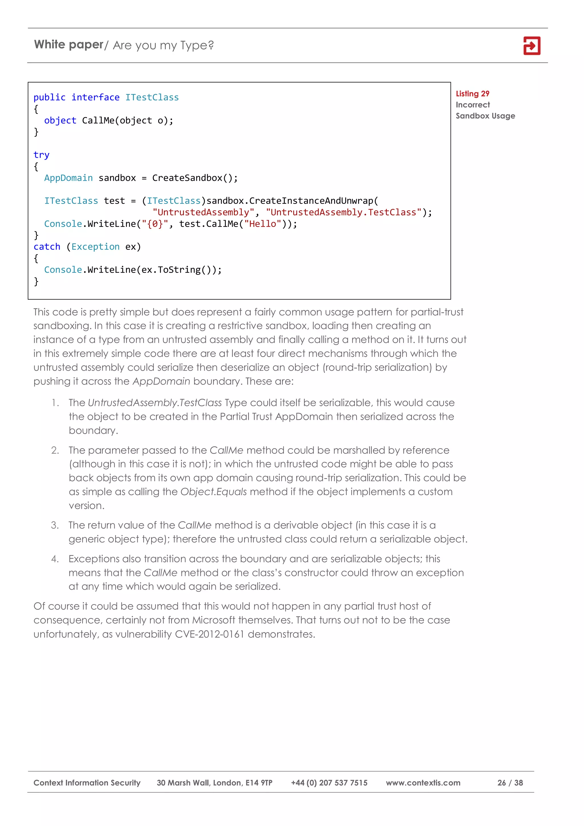 Breaking .net through serialization | PDF
