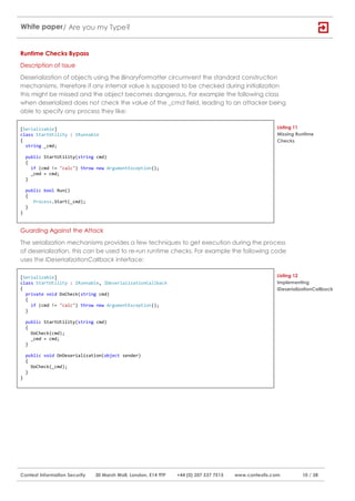 Breaking .net through serialization | PDF
