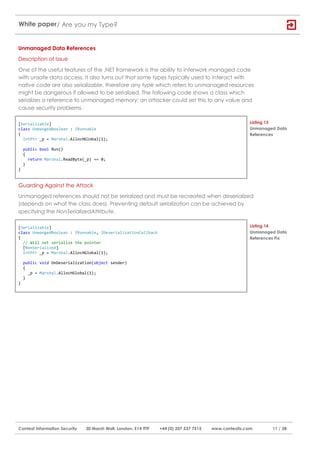 Breaking .net through serialization | PDF
