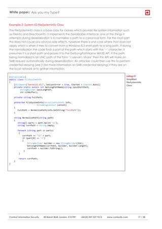 Breaking .net through serialization | PDF