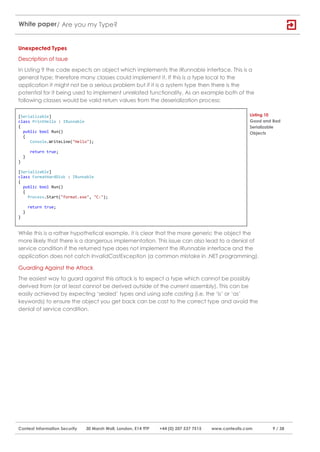 Breaking .net through serialization | PDF