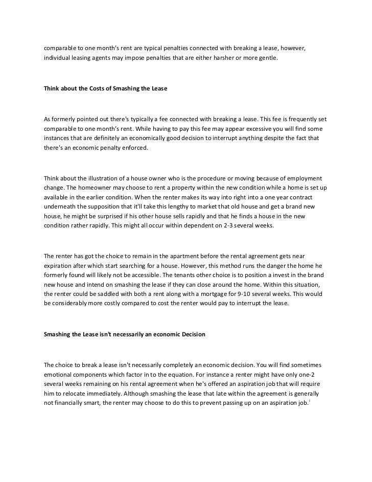 Breaking A Lease On The Rental Agreement breaking-a-lease-on-the-rental-agreement