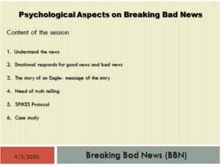 Breaking bad news | PPT