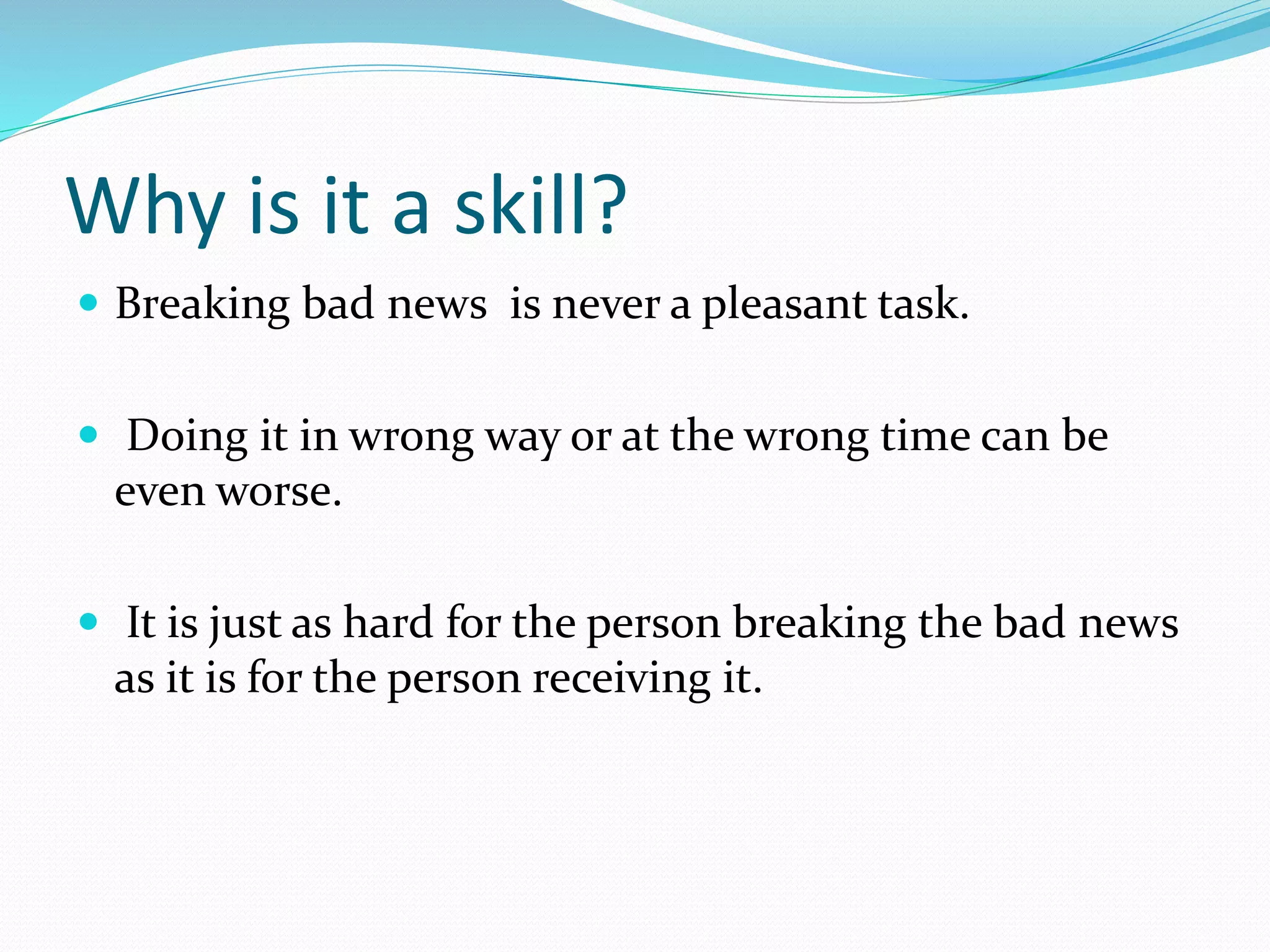 Breaking bad news powerpoint | PPTX