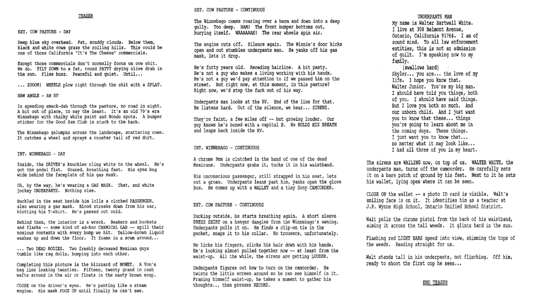 Breaking Bad Opening Scene | PPTX