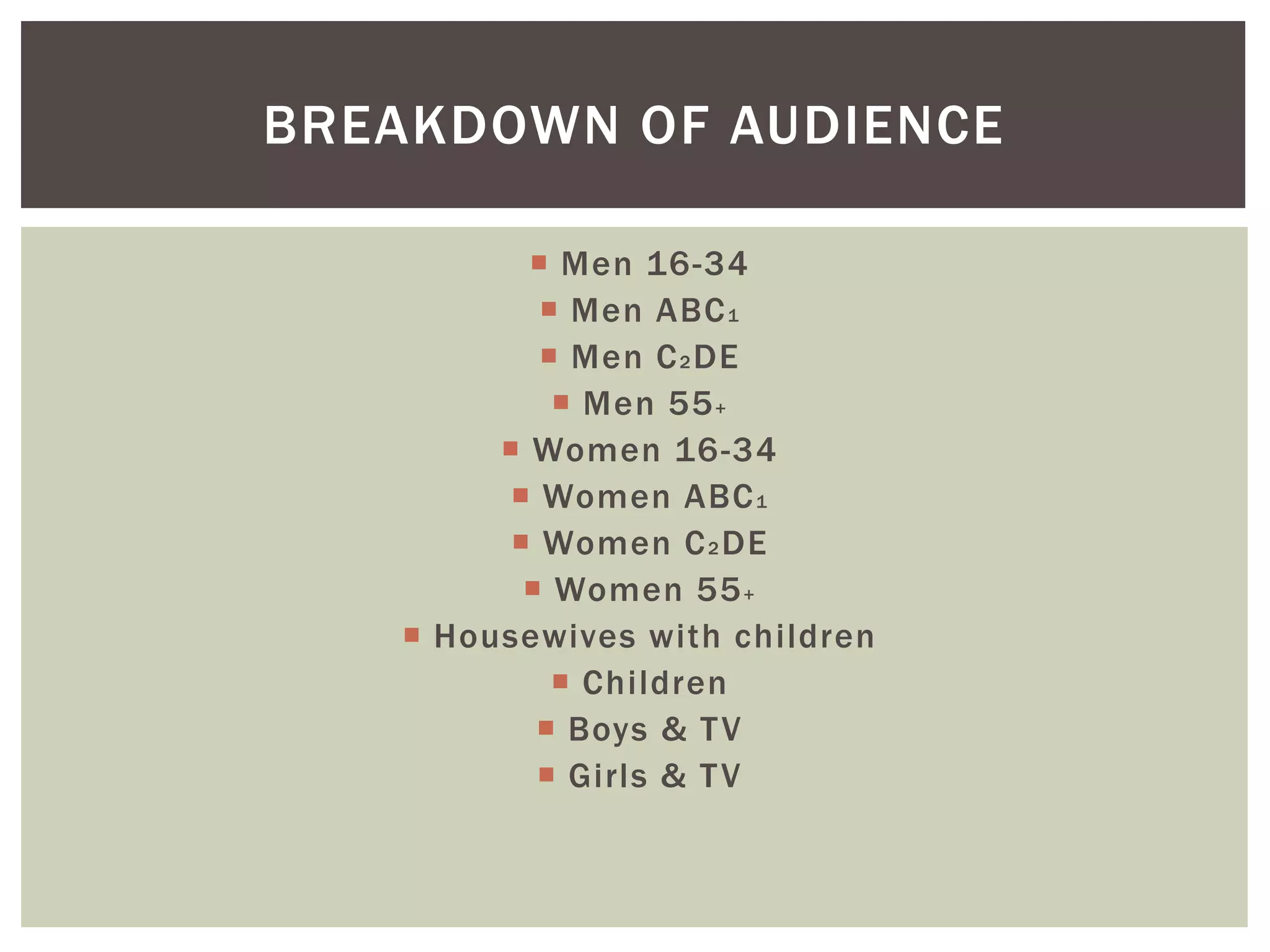 Breaking down a tv audience | PPTX