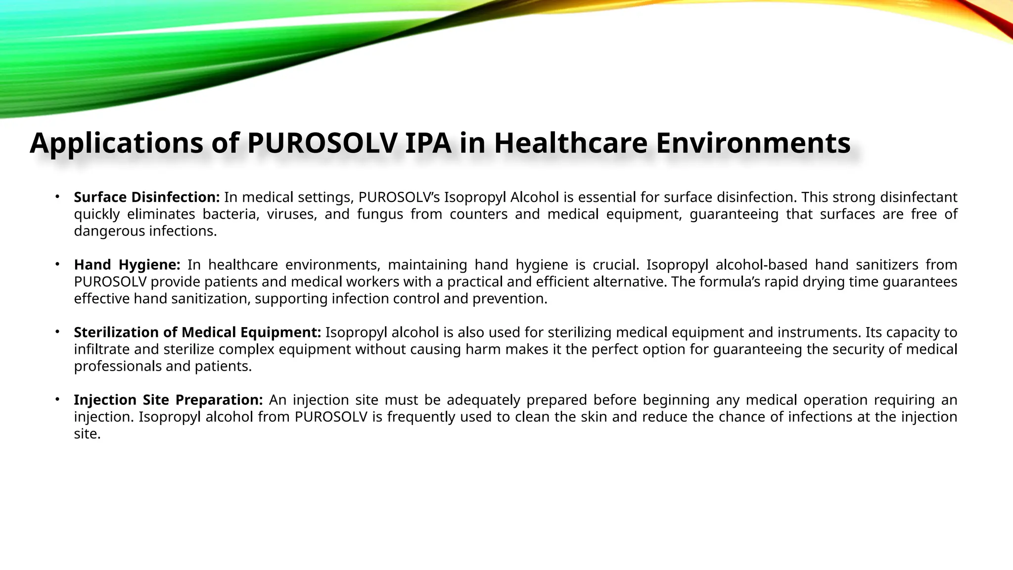IPA Integration in Formulations and Disinfection Use | PPTX