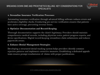 Breaking Down DME and Prosthetics Billing- Key Considerations for ...