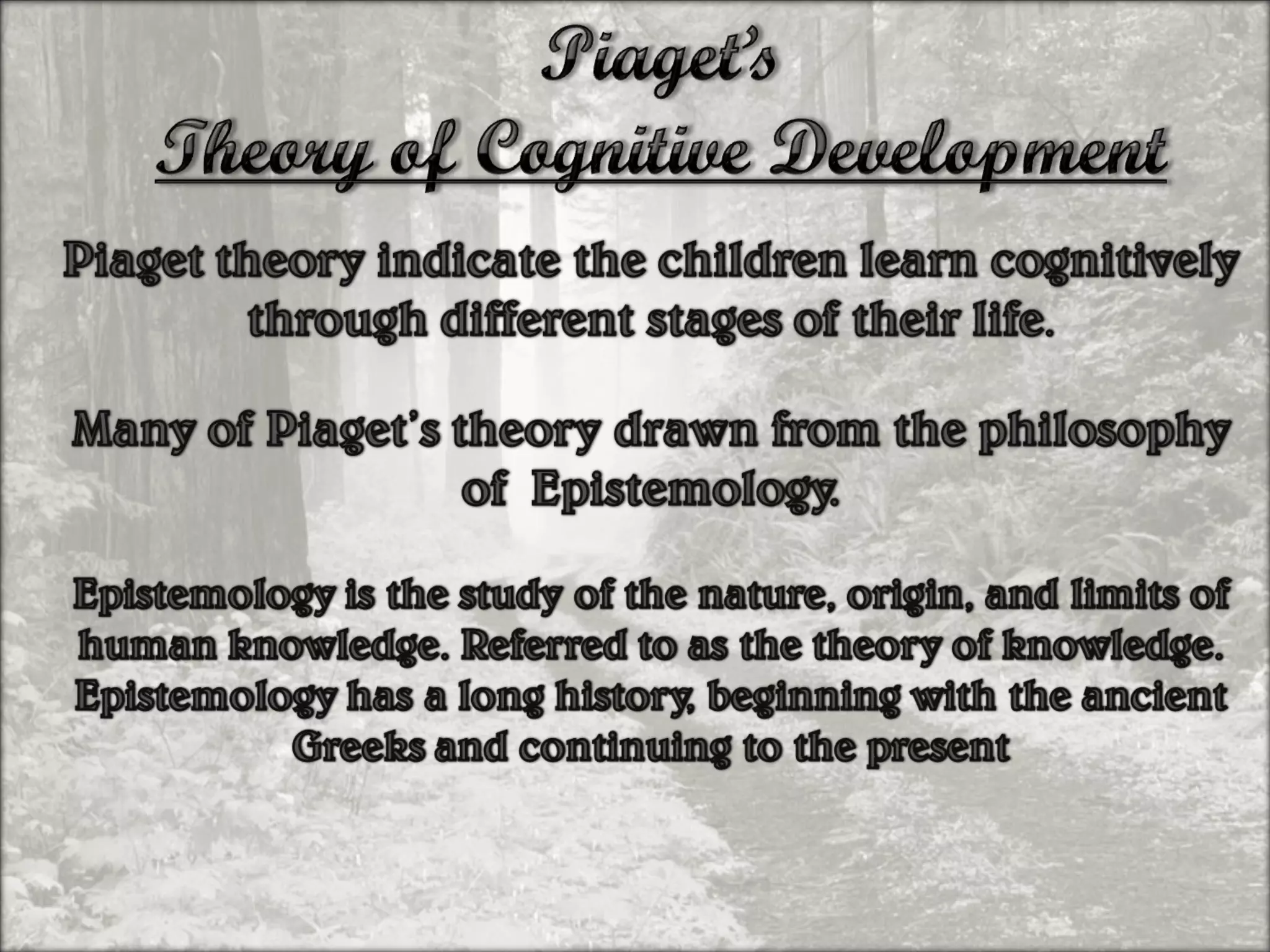 Breaking down piagets | PPT