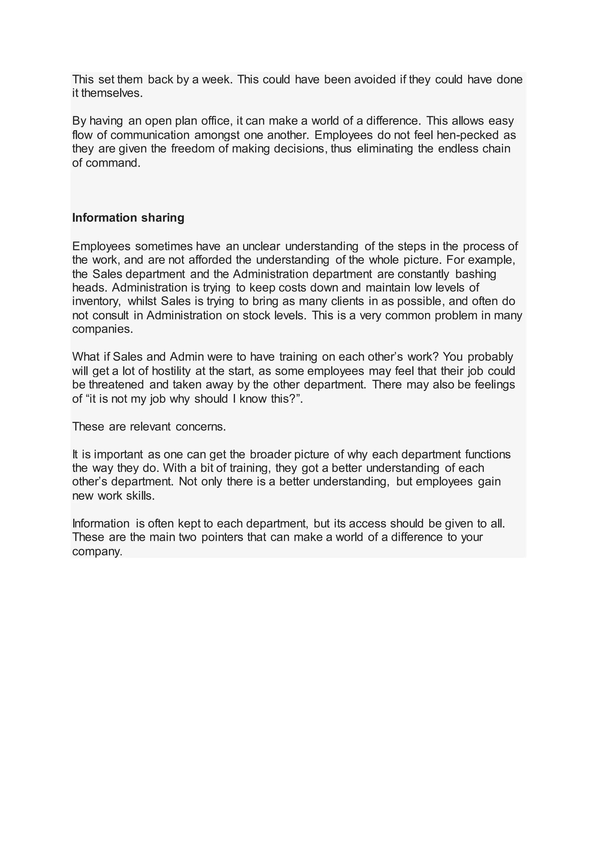 Breaking down silo departments | PDF