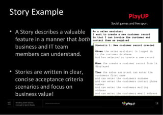 Breaking Down Stories - Concept to Sprint Ready | PPT