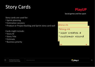 Breaking Down Stories - Concept to Sprint Ready | PPT