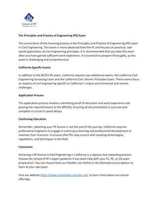 Breaking Down the California PE Civil Engineering Licensing Process ...