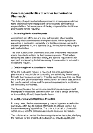 Breaking Down the Duties of a Prior Authorization Pharmacist.docx