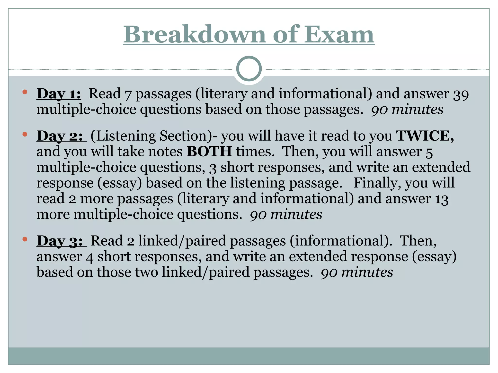 Breaking down the nys ela exam 1 | PPT | Educational Assessment | Education