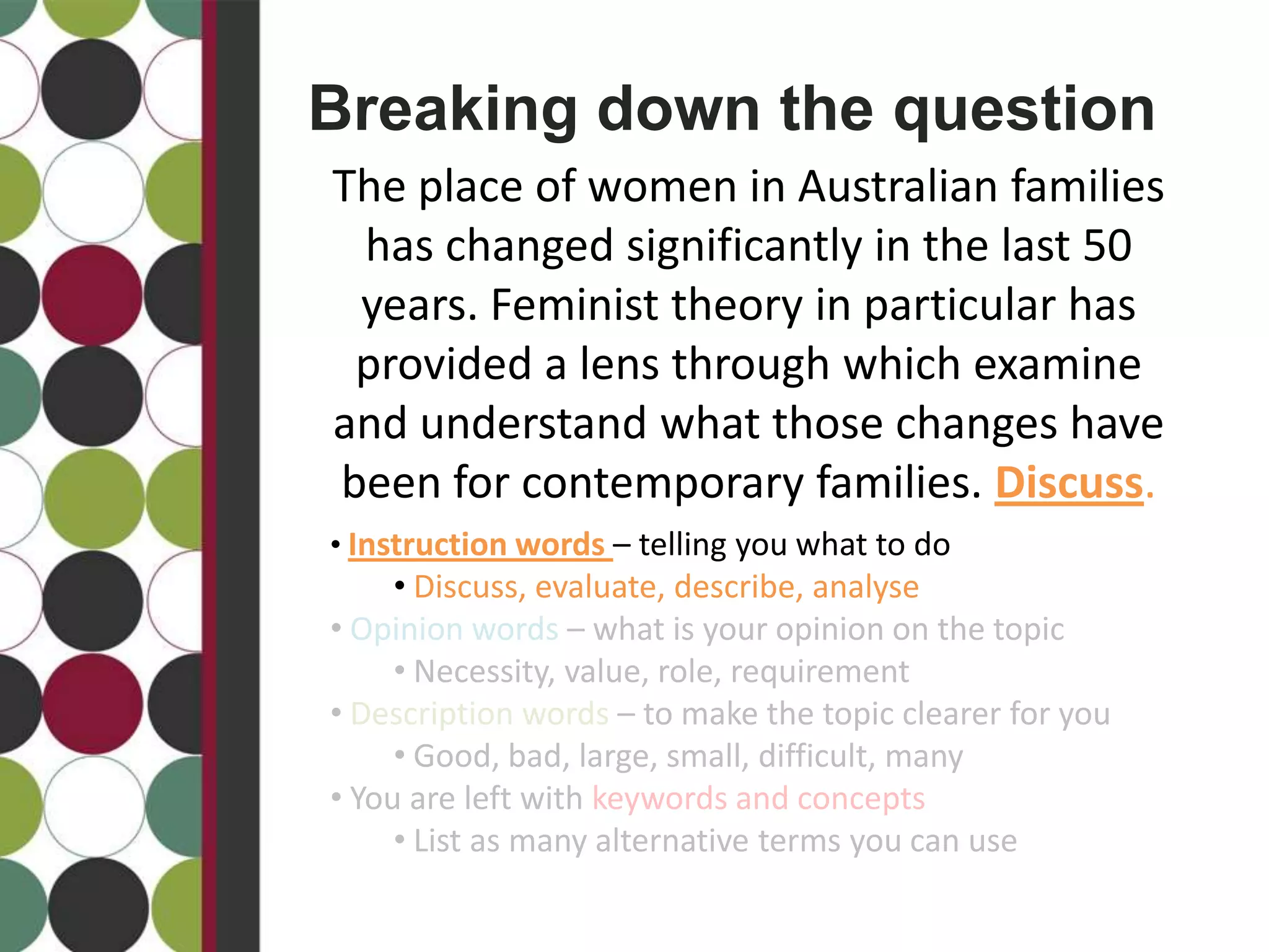 Breaking down the question | PPTX