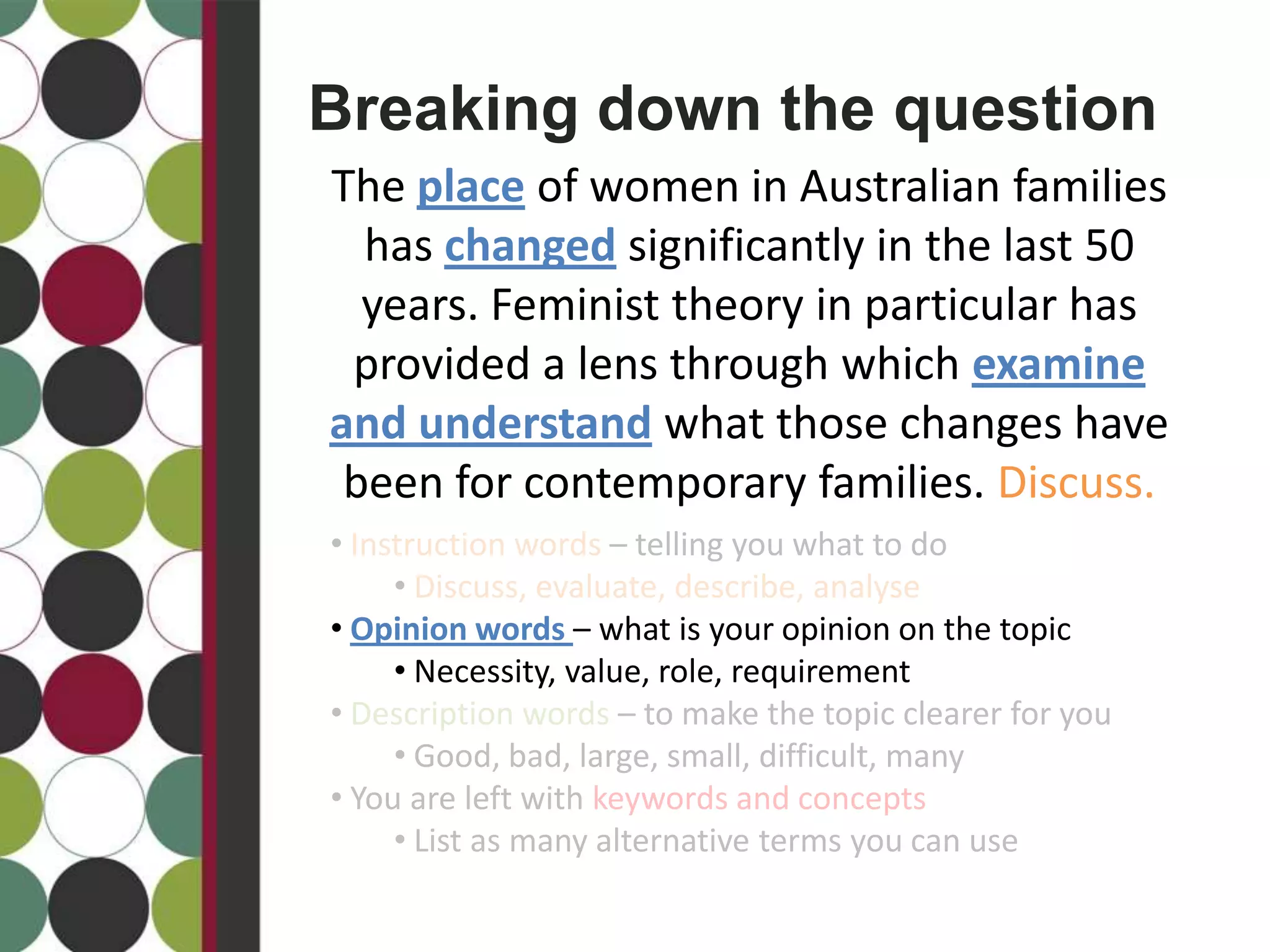 Breaking Down The Question Pptx