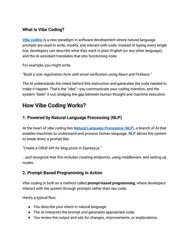 Prompt-Based Programming with Vibe Coding Explained | Bluebash | PDF