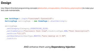 Breaking free from static abuse in test automation frameworks and using ...