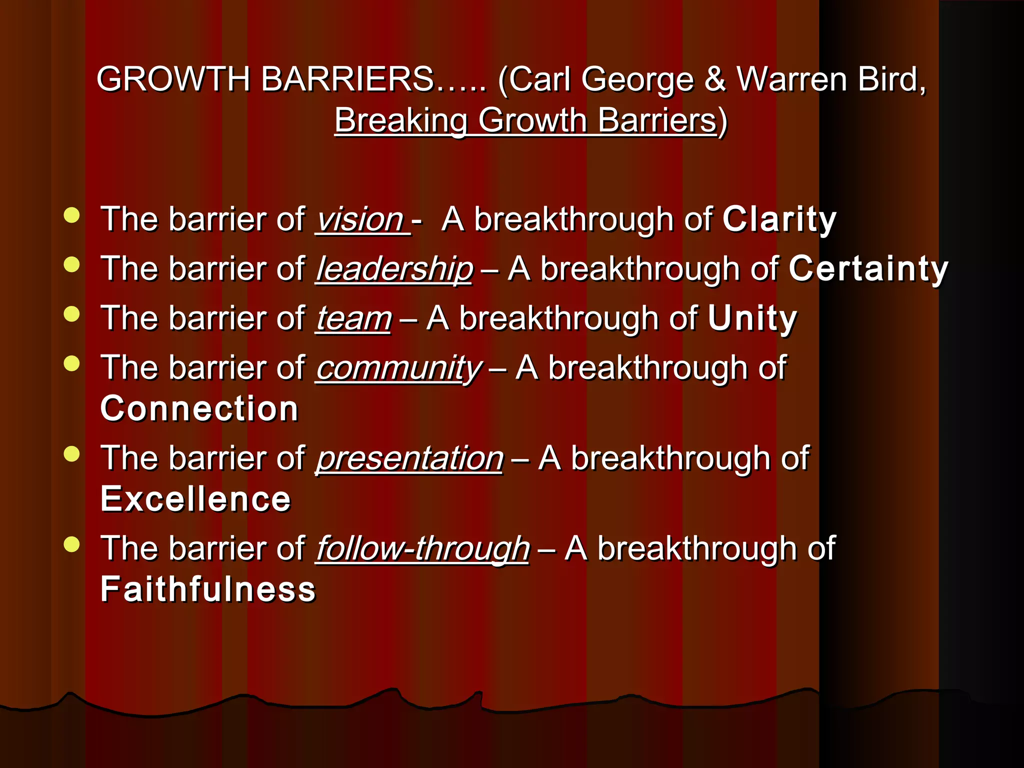 Breaking growth barriers for Church Leaders | PPT