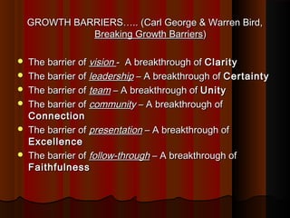 Breaking growth barriers for Church Leaders | PPT