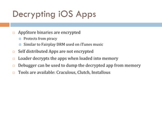 Breaking iOS Apps using Cycript | PDF