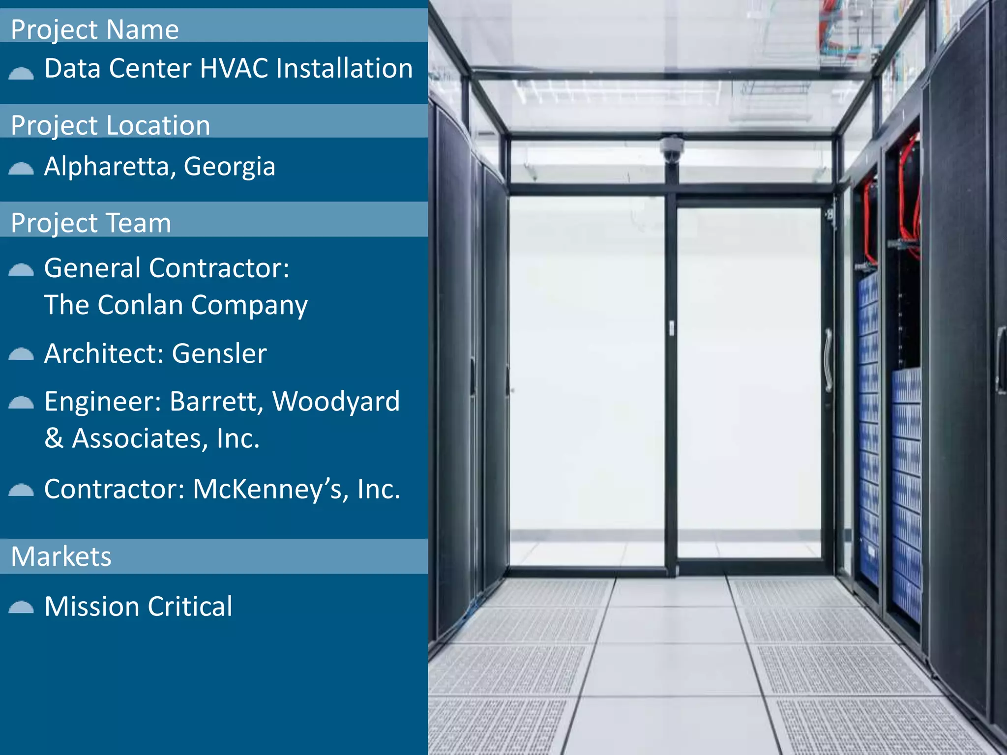 CRAC Units Installation for a Data Center Project in Alpharetta, GA | PPTX