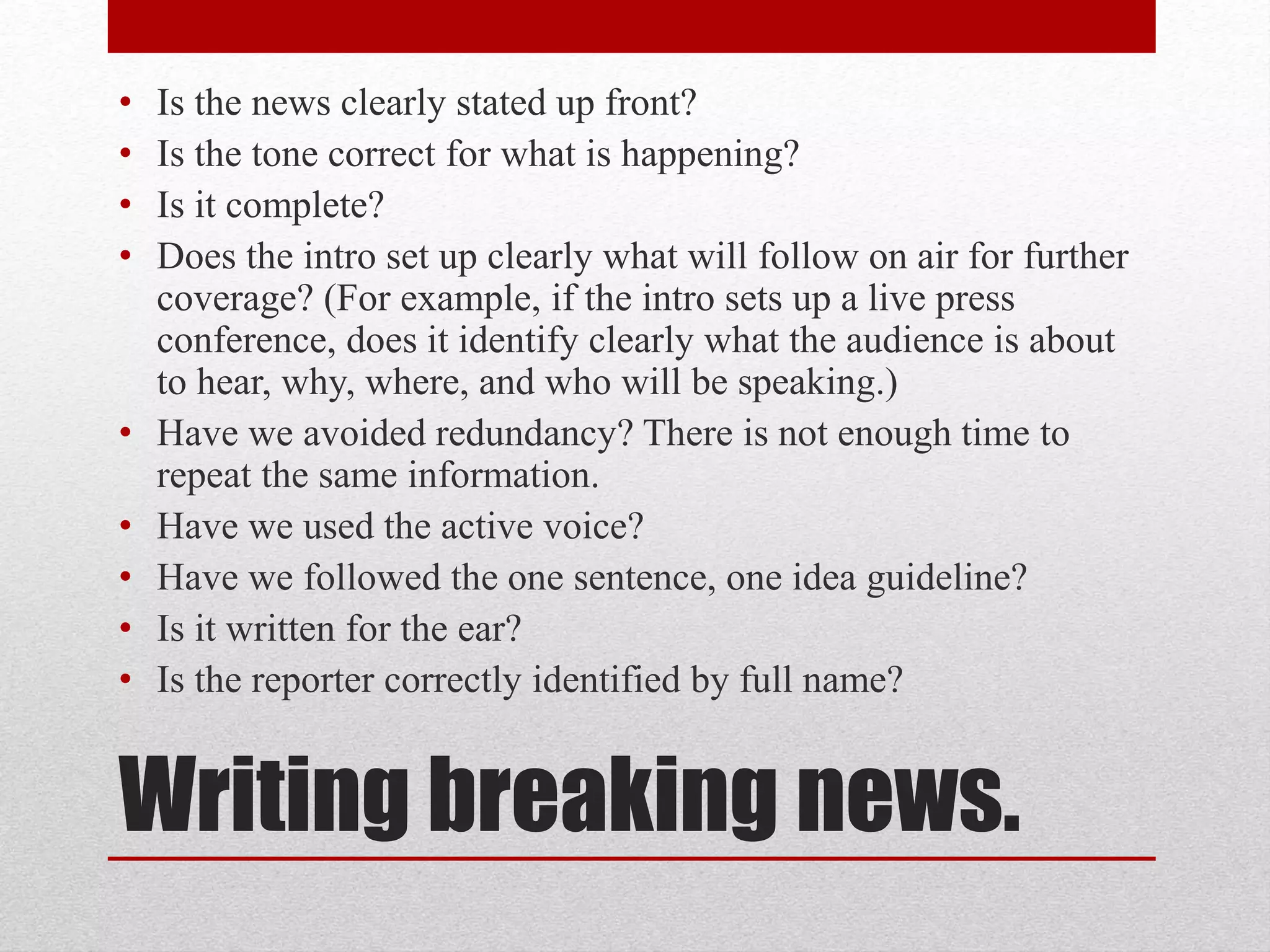 Breaking news vs. Flash News | PPTX