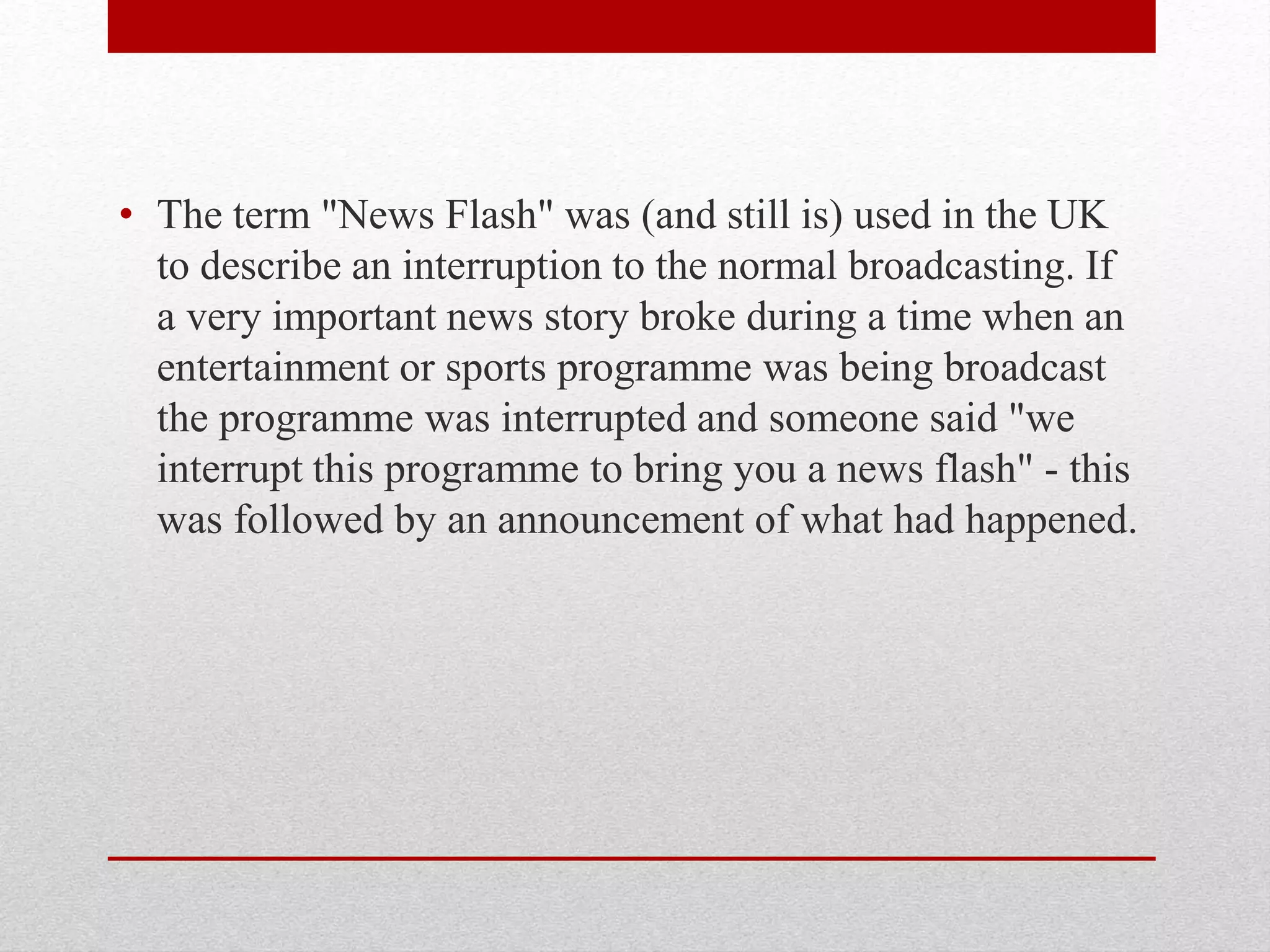 Breaking news vs. Flash News | PPTX