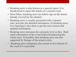 Breaking news vs. Flash News | PPTX