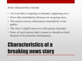 Breaking news vs. Flash News | PPTX