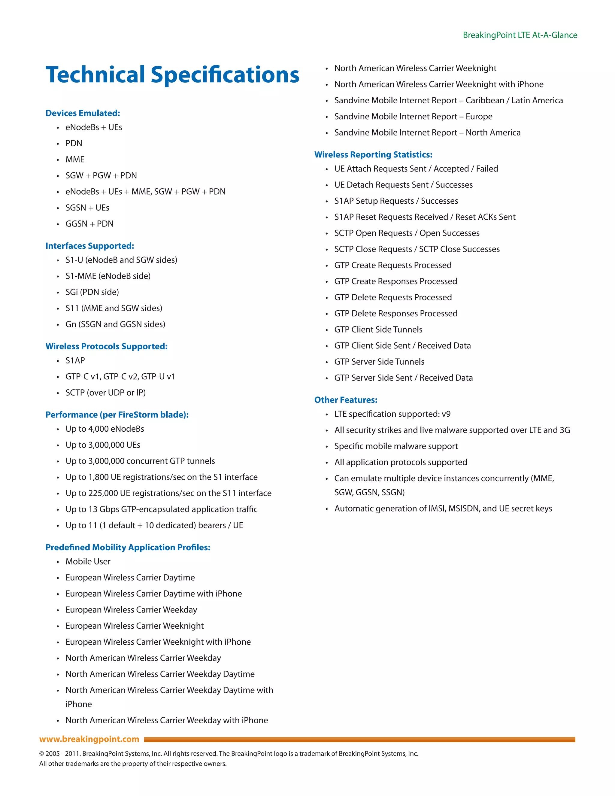 LTE Testing - Network Performance, Security, and Stability at Massive ...