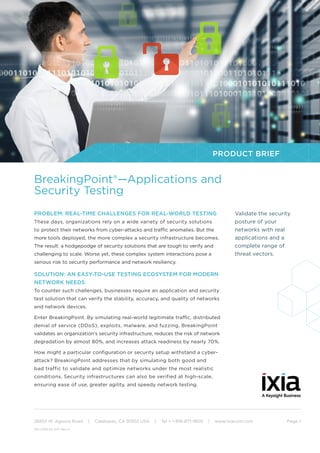 BreakingPoint от Ixia | PDF