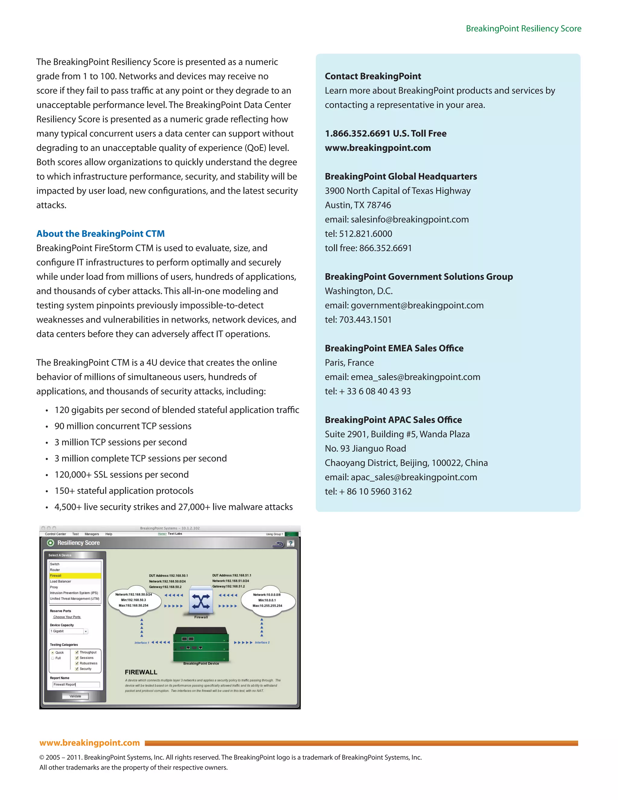 BreakingPoint Resiliency Score Data Sheet | PDF