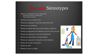 Breaking stereotypes based on gender and power | PPTX
