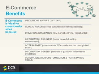 Breaking the barriers to cross border e-commerce | PPTX