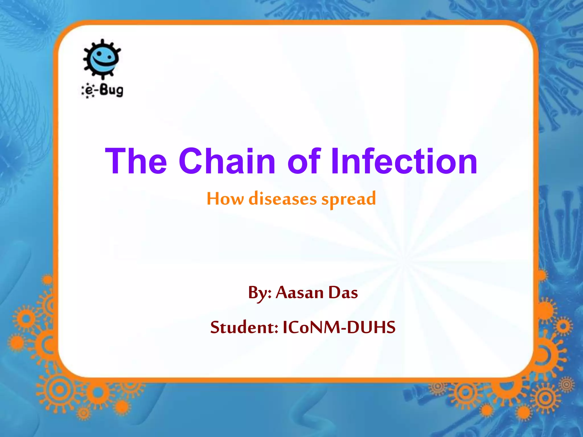 Breaking the chain of infection by Aasan Das | PPTX