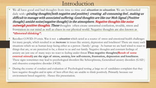 How to Break the cycle of negative Thoughts | PPTX