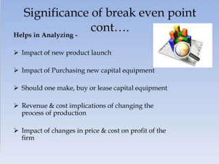 Break even point in economics.......by sumit mukherjee... | PPTX