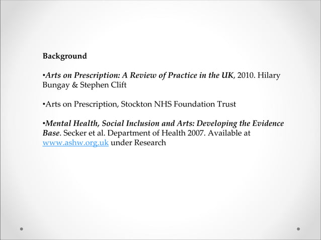 Arts on Prescription | PDF