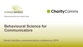 Behavioural science for communicators | PPT