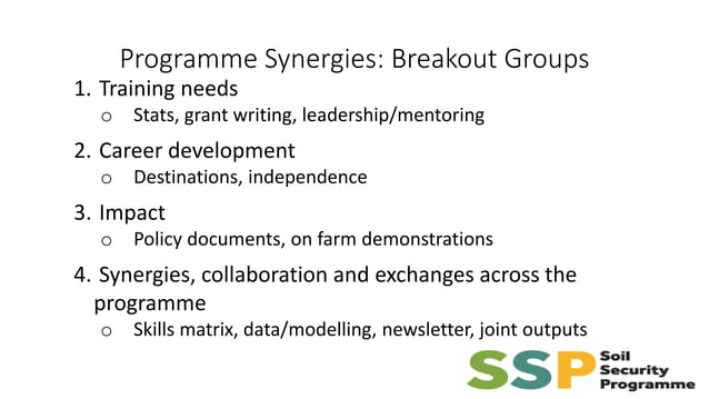 Breakout groups day 2 | PPTX