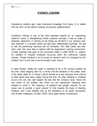 Study Of Bleeding Breakout In Thin Slab Caster | DOCX