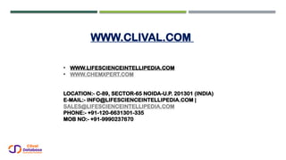 Clival Database: Mastering the Drug Development Process | PPT