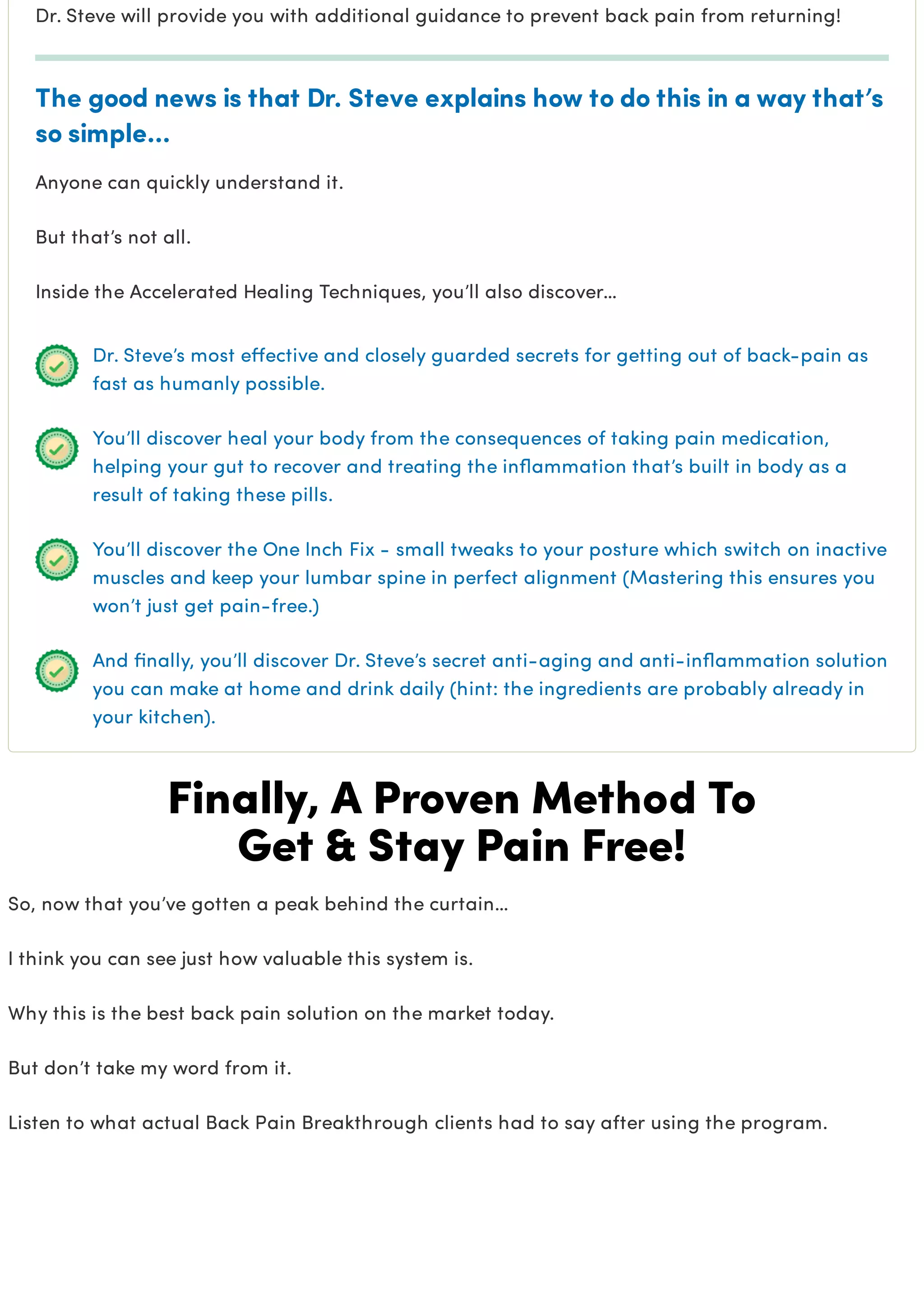 Best Back Pain Relief Method | PDF