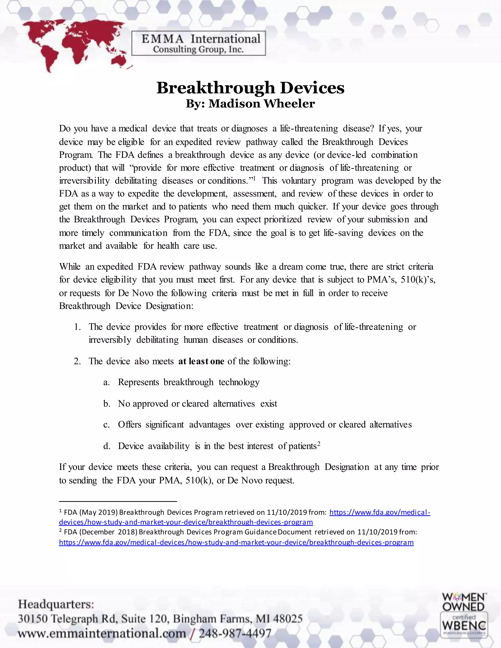 Breakthrough Devices | PDF