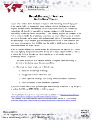 Breakthrough Devices | PDF